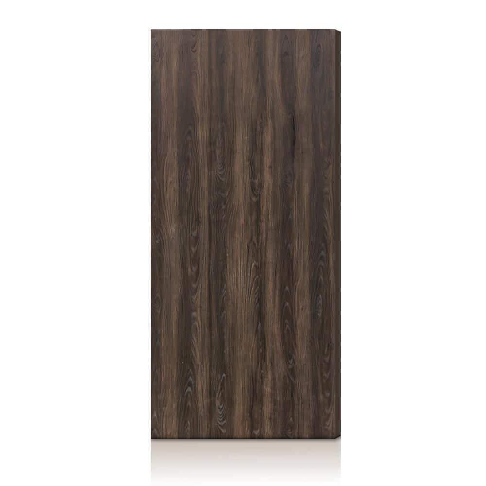 CALHOME 44 in. x 86 in. Walnut Texture Flush Hollow Core Composite ...