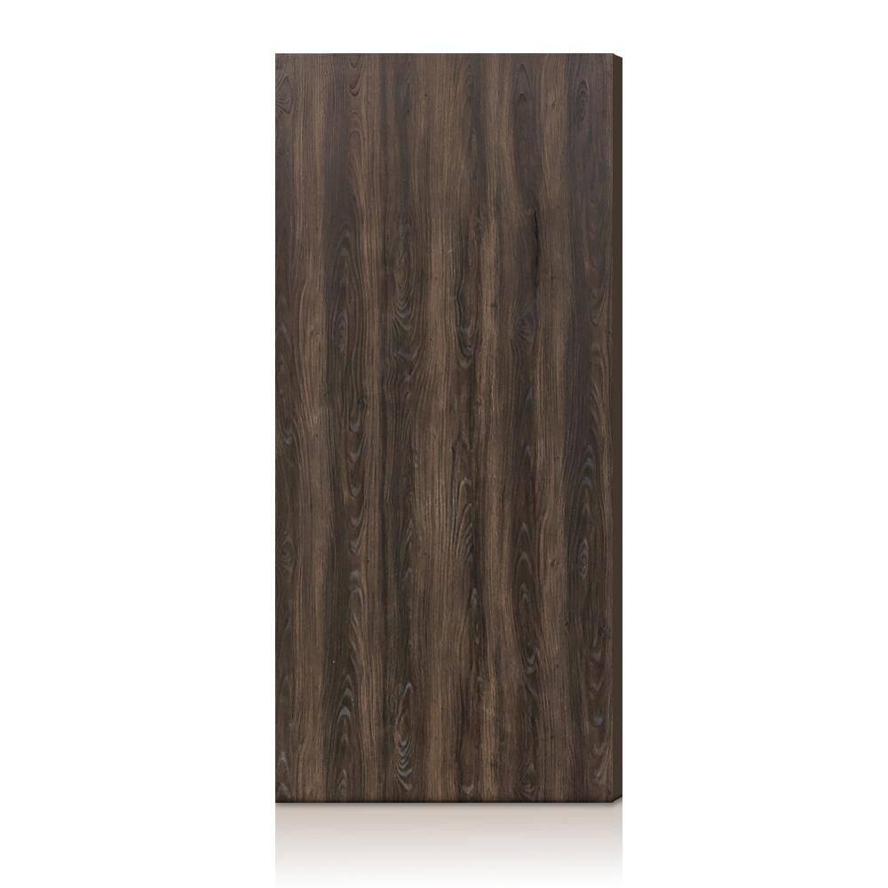 CALHOME 24 in. x 96 in. Walnut Texture Flush Hollow Core Composite ...