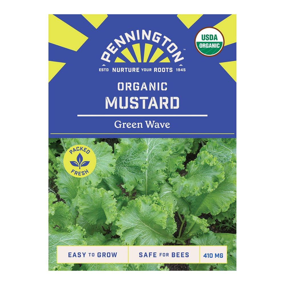 Pennington Organic Green Wave Mustard Vegetable Seeds 5092 - The Home Depot
