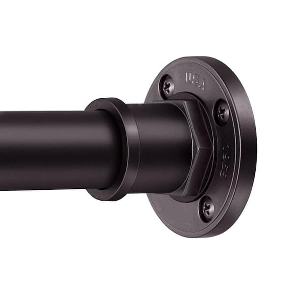Wudkey 72 in. Stainless Steel Industrial Shower Curtain Rod in Bronze ...