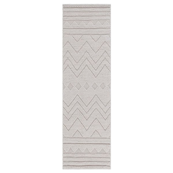 SAFAVIEH Natura 2 ft. x 8 ft. Ivory Chevron Striped Solid Color Runner ...