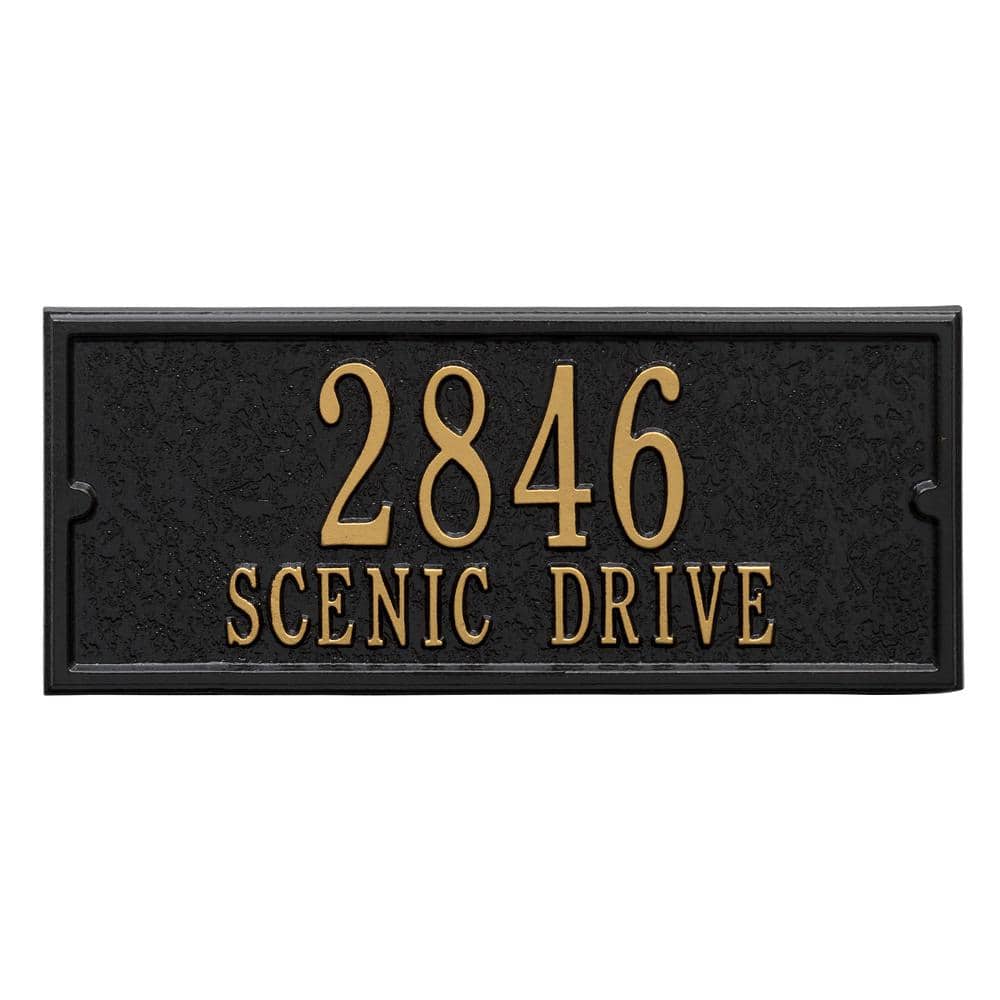 Whitehall Products Mailbox Side Panel in Black/Gold 1425BG - The Home Depot
