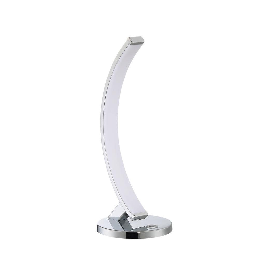 Kendal Lighting ARCH 15 in. Chrome, White Integrated LED Table Lamp ...