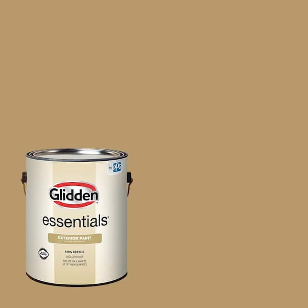 Glidden Essentials 1 gal. PPG1094-5 Golden Granola Semi-Gloss Exterior ...
