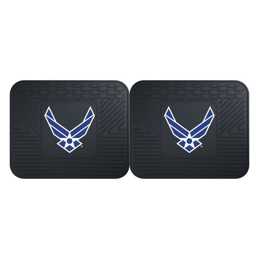 FANMATS Air Force Black Heavy Duty 14 in. x 17 in. 2-Piece Vinyl ...