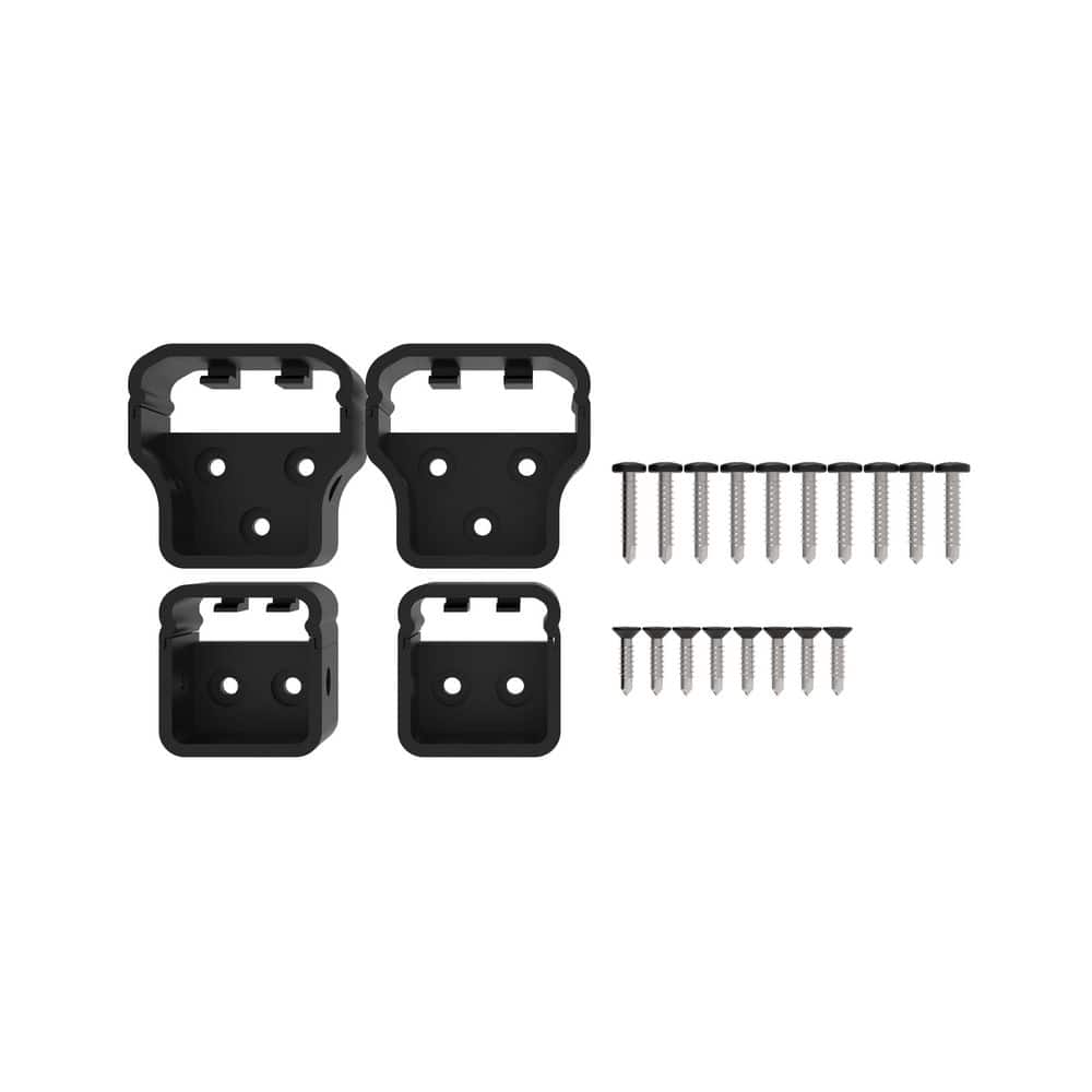 NewTechWood Allure Aluminum Preassembled Rail Bracket in Black AL ...