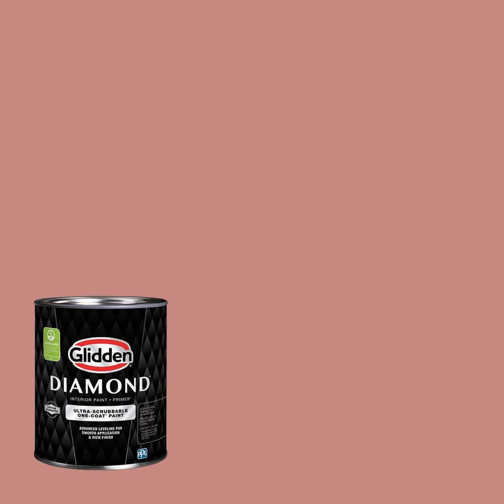 Glidden Diamond 1 qt. PPG1058-5 Sunstone Flat Interior Paint with ...