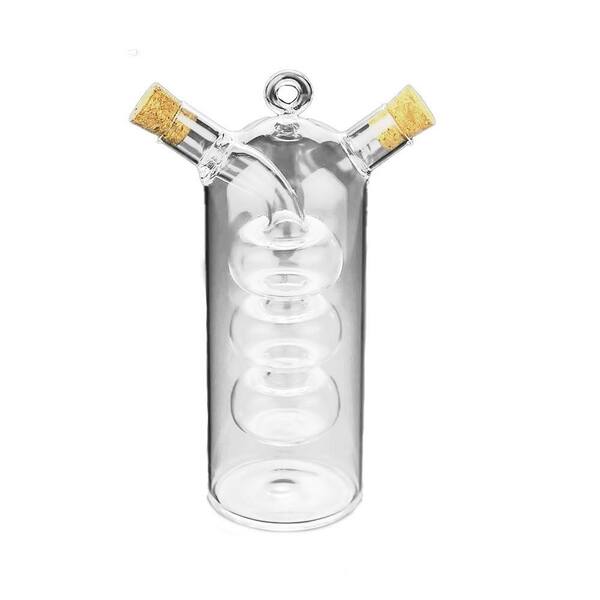 N/A. 2.5 oz. Transparent Glass Oil and Vinegar Dispenser Cruet Bottle ...