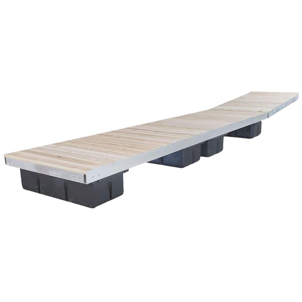 Patriot Docks 24 ft. Low Profile Floating Dock with Cedar Decking D-22130 - The Home Depot