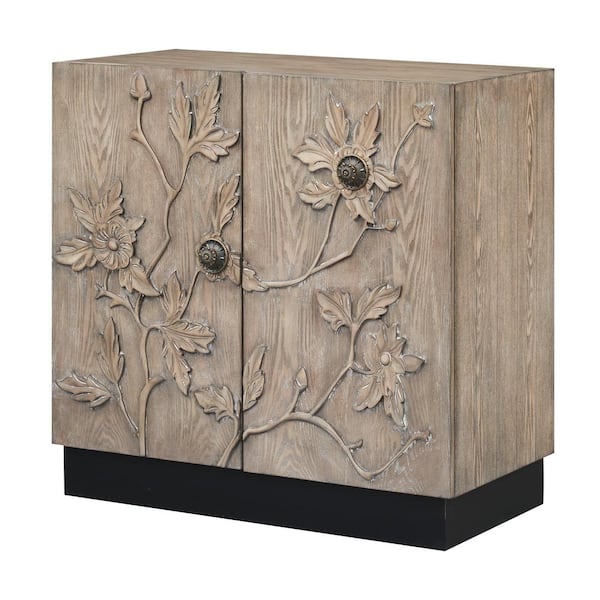 Coast to Coast Imports 35 in. Rosalie Textured Light Brown MDF ...