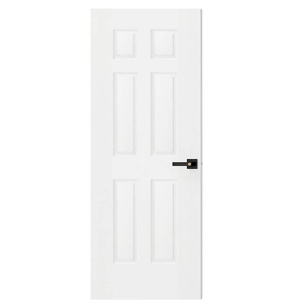 TENONER 30 in. x 80 in. 6 Panel, Composite, White Primed, Hollow Core ...