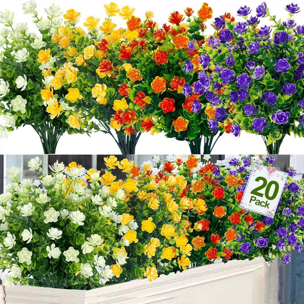 Indoor/Outdoor 12 .6 in. Multi Colored Artificial Other Daffodil ...