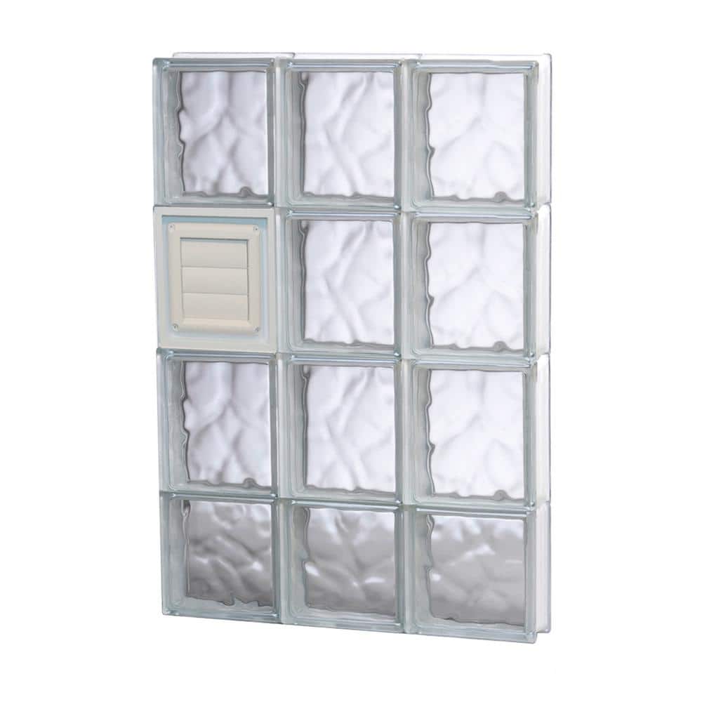 Clearly Secure 17.25 in. x 29 in. x 3.125 in. Frameless Wave Pattern ...