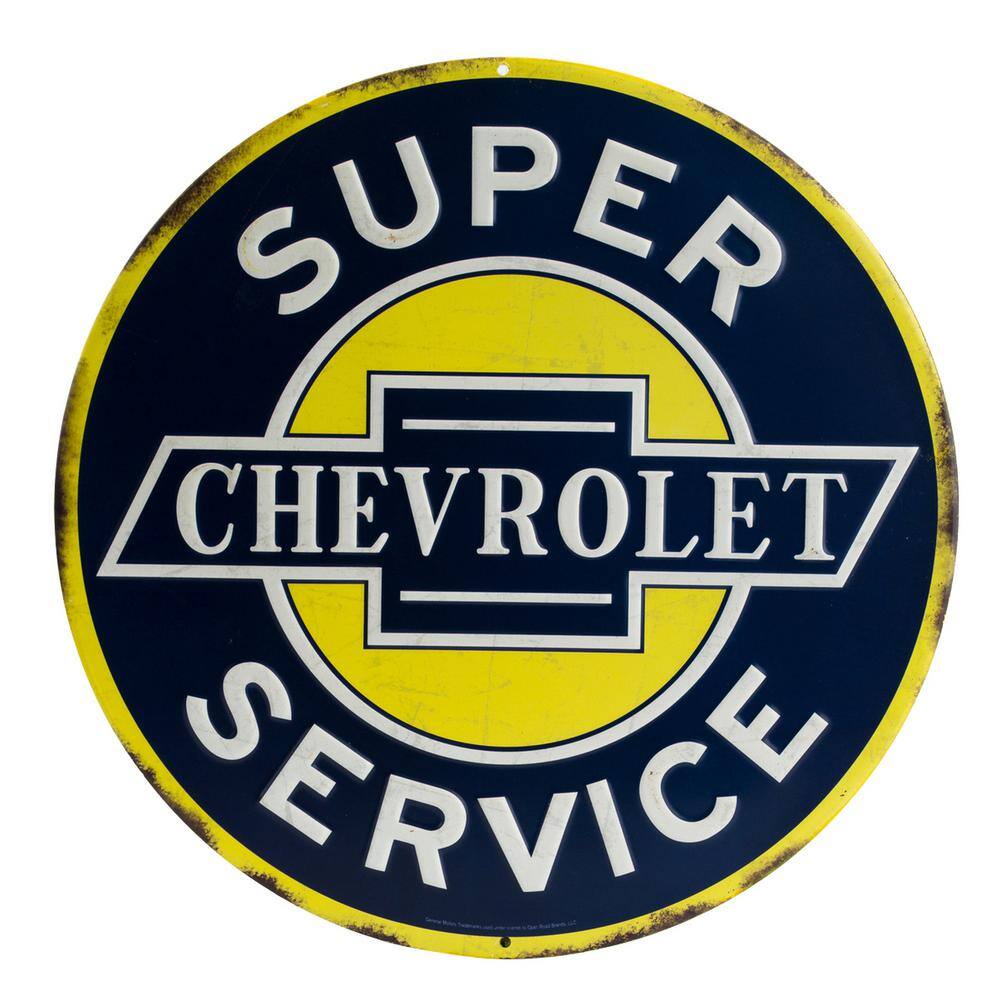 Open Road Brands Chevrolet Round Embossed Tin Sign 90153847-S - The ...