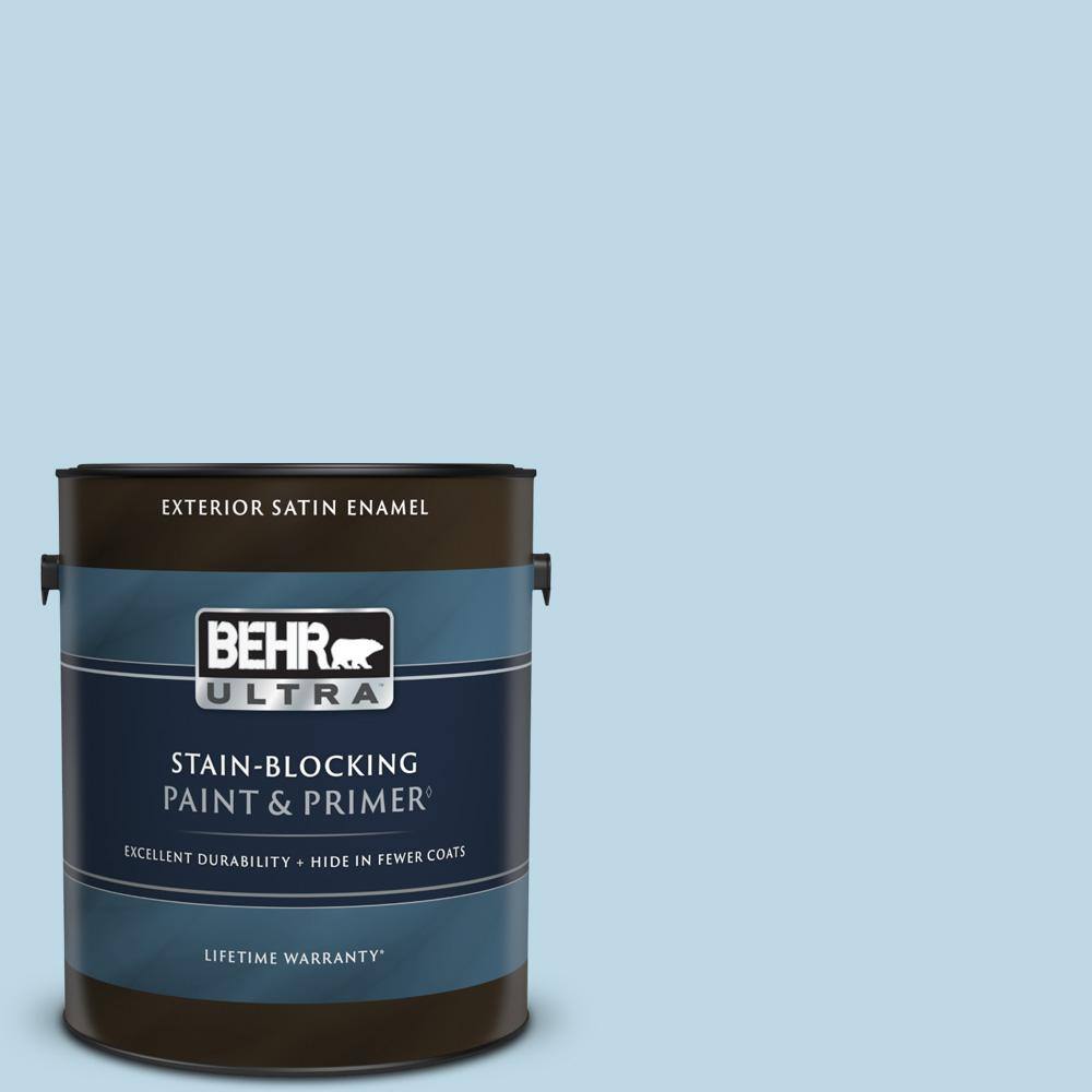 BEHR ULTRA 1 gal. #M500-1 Tinted Ice Satin Enamel Exterior Paint ...
