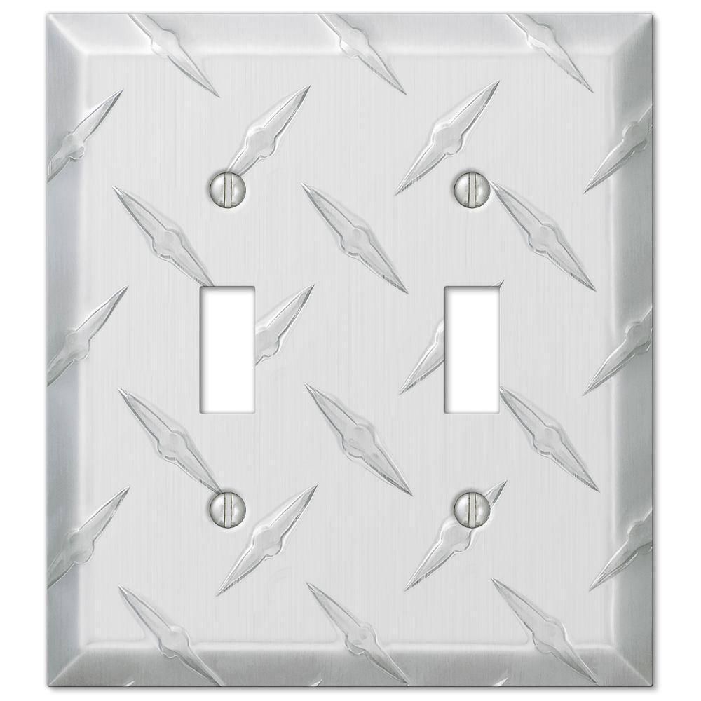 Reviews for Hampton Bay Diamond Plate 2 Gang Toggle Aluminum Wall Plate ...