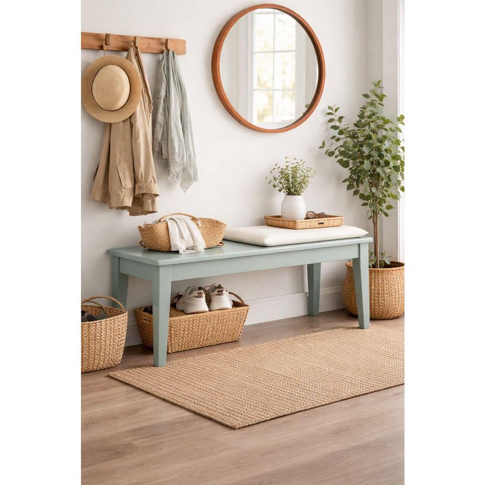 Boraam Colorado Blue Aspen Valley Wood Dining Bench (18 in. H x 44 in ...