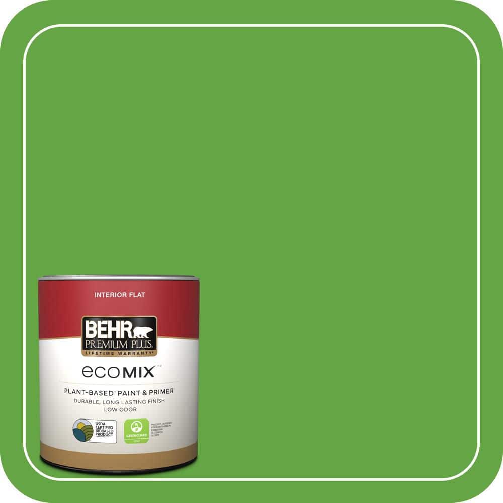 BEHR PREMIUM PLUS 1 qt. #430B-6 Caterpillar Flat EcoMix Plant-Based ...