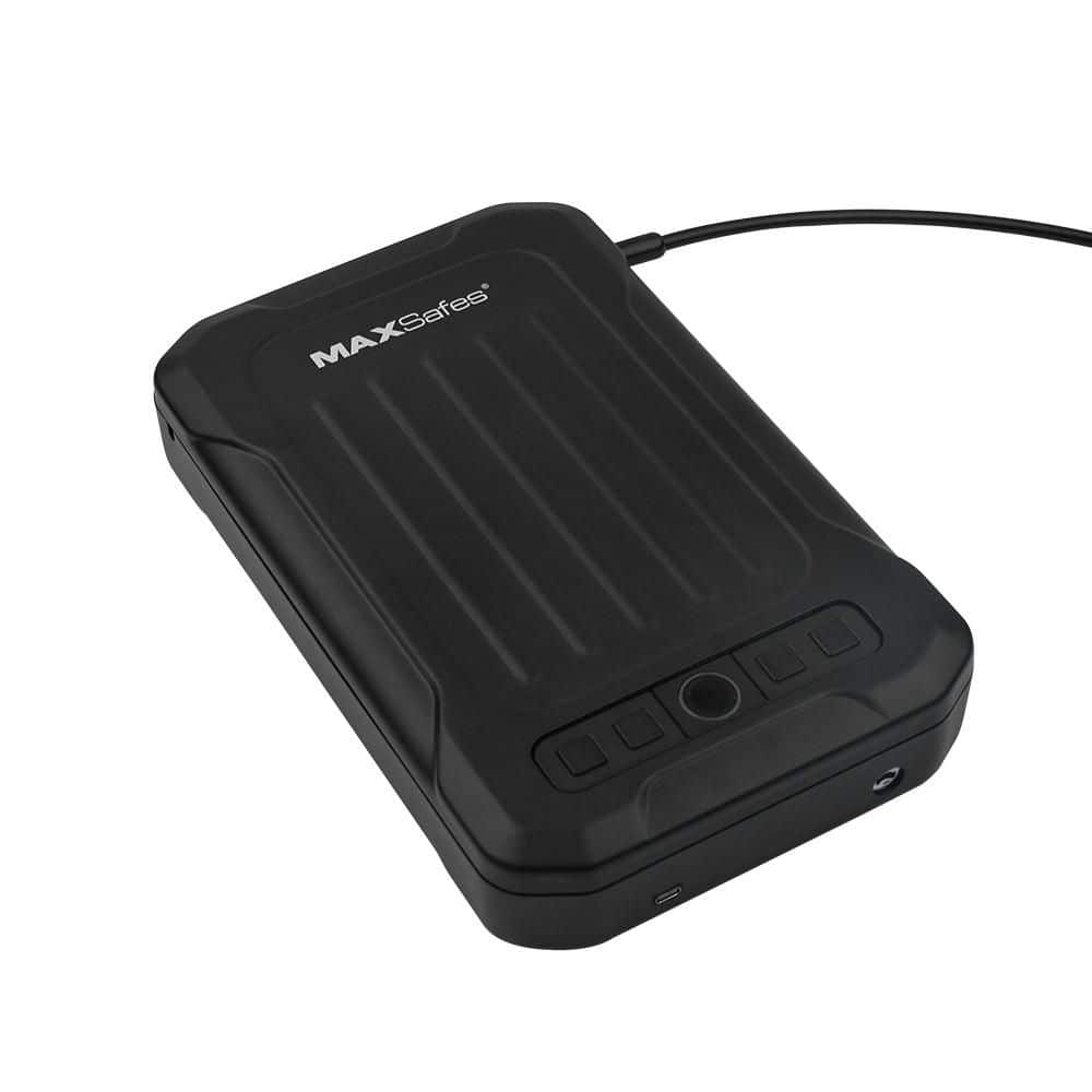 MAXSafes 18 Gauge Steel Portable Lock Box Safe with Digital Fingerprint ...