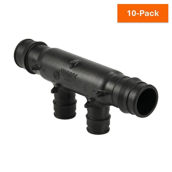 PLUMBFLEX 6 Port Open PEX Manifold, 6-Outlet PEX A Multiport Tee, 1/2 ...