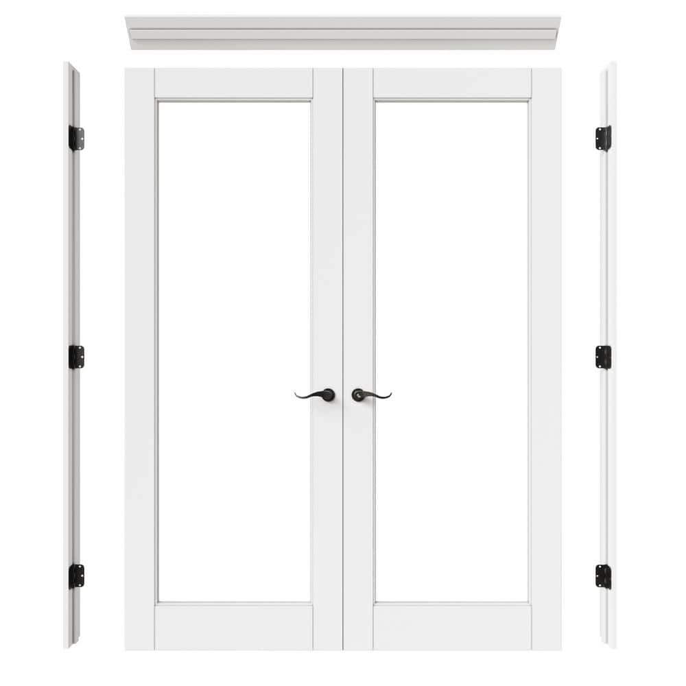 ARK DESIGN Assembly Required 60 in. x 80 in. 1-Lite Clear Glass ...