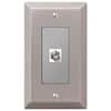 AMERELLE Metallic 1 Gang Coax Steel Wall Plate - Brushed Nickel 163CXBN ...