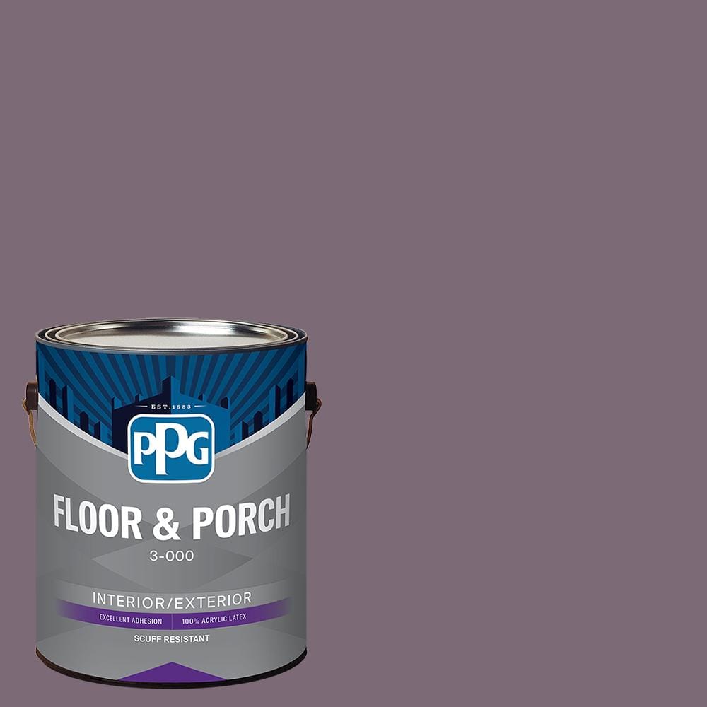 PPG 1 gal. PPG13-19 Purple Dusk Satin Interior/Exterior Floor and Porch ...