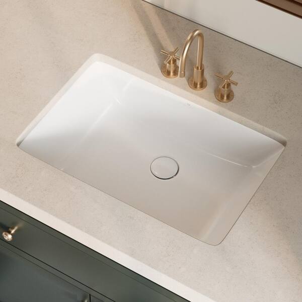 Los Flexi 24 in. Rectangle Undermount Bathroom Sink, Lavatory Vanity ...
