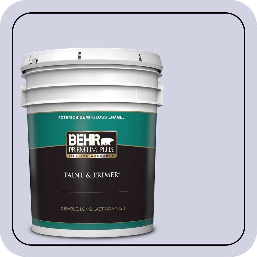 BEHR PREMIUM PLUS 5 gal. #M550-2 Lavender Memory Semi-Gloss Enamel ...