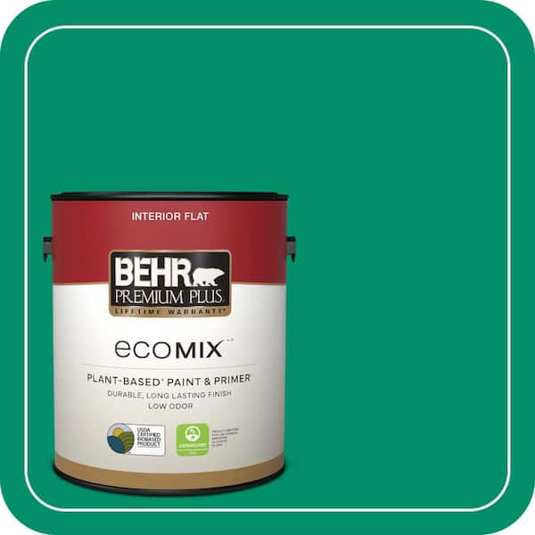 BEHR PREMIUM PLUS 1 gal. #MQ4-15 Balsam Flat EcoMix Plant-Based ...