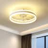 TOZING 19.6 in. Smart Indoor White Low Profile Modern Novel Flush Mount ...