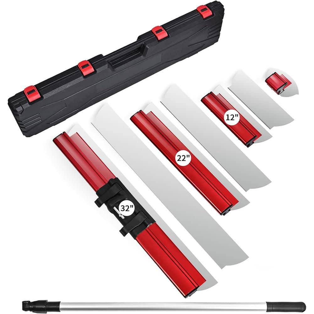 KIWDZFU Drywall Skimming Blade Set with Extension Handle 12 22 32 ...