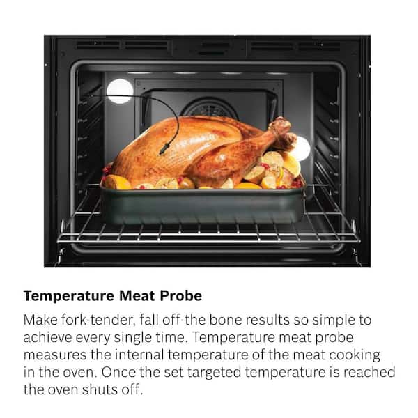 Bosch 800 Series 30 in Built In Electric Convection Double Wall Oven in Stainless Steel w True Convection Cooking Self Clean HBL8651UC