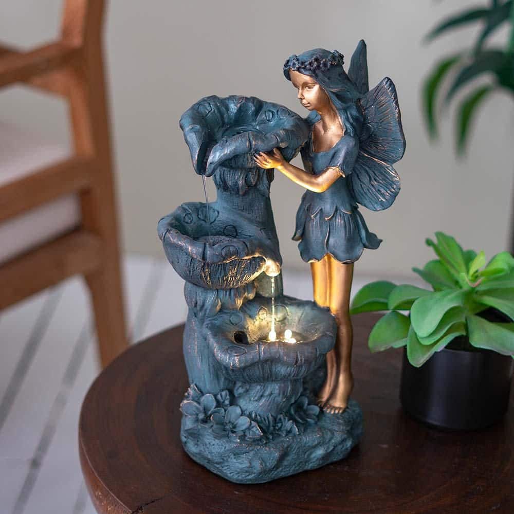 wayofatry 7.7 in. x 4.7 in. x 14.2 in. Decorative 3-Tier Water Tiered ...