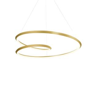 KUZCO Bruni 40 in. 1 Light 53-Watt Brushed Gold Integrated LED Pendant Light PD24748-BG - The ...