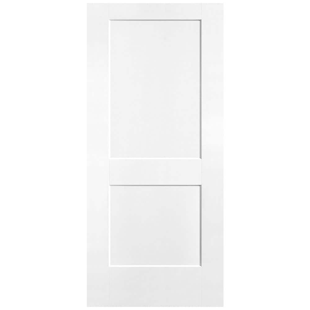 Masonite 36 in. x 80 in. 2-Panel Logan Single Bore Solid Core Ultra ...