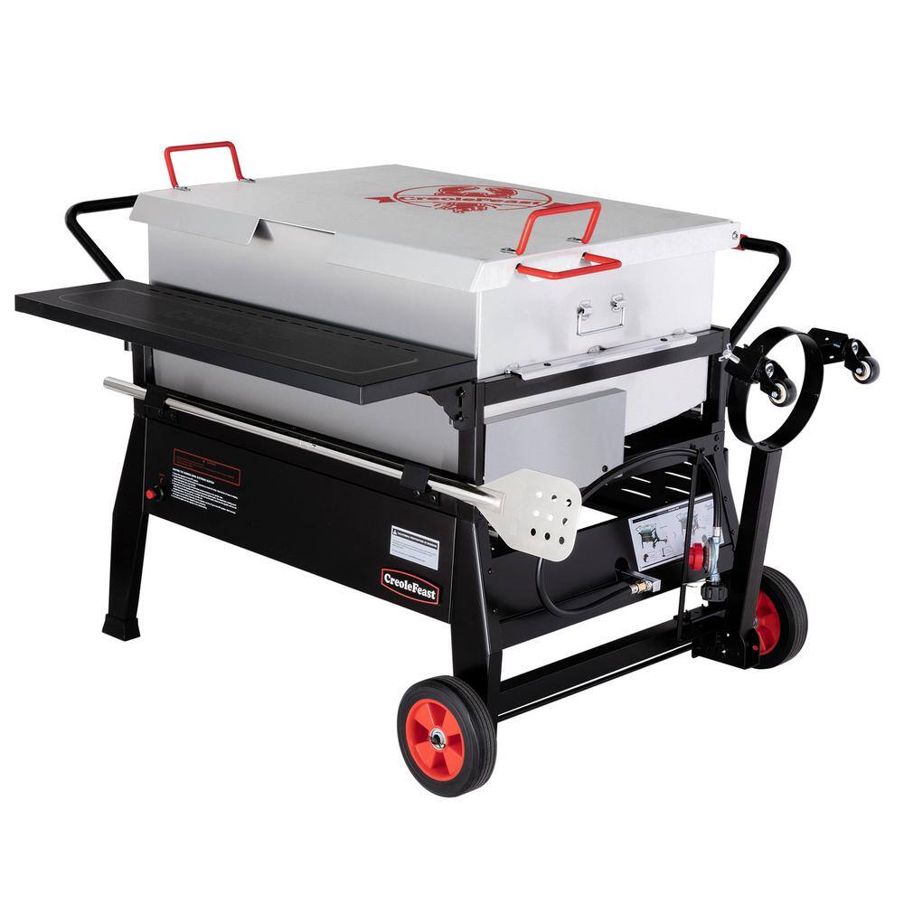 CreoleFeast 150 Qt. Double Sack Crawfish Boiler Outdoor Stove Propane ...