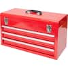 Big Red 20.5 in. L x 8.6 in. W x 11.8 in. H, Portable 3-Drawer Steel ...