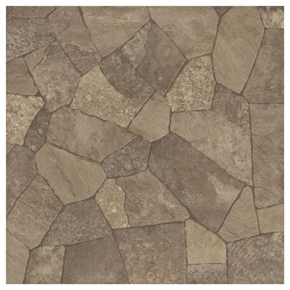 MSI Pumice Stone 24 in. x 24 in. Matte Ceramic Cobblestone Look Floor ...