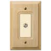 AMERELLE Cabin 1 Gang Coax Wood Wall Plate - Unfinished 180CX - The ...