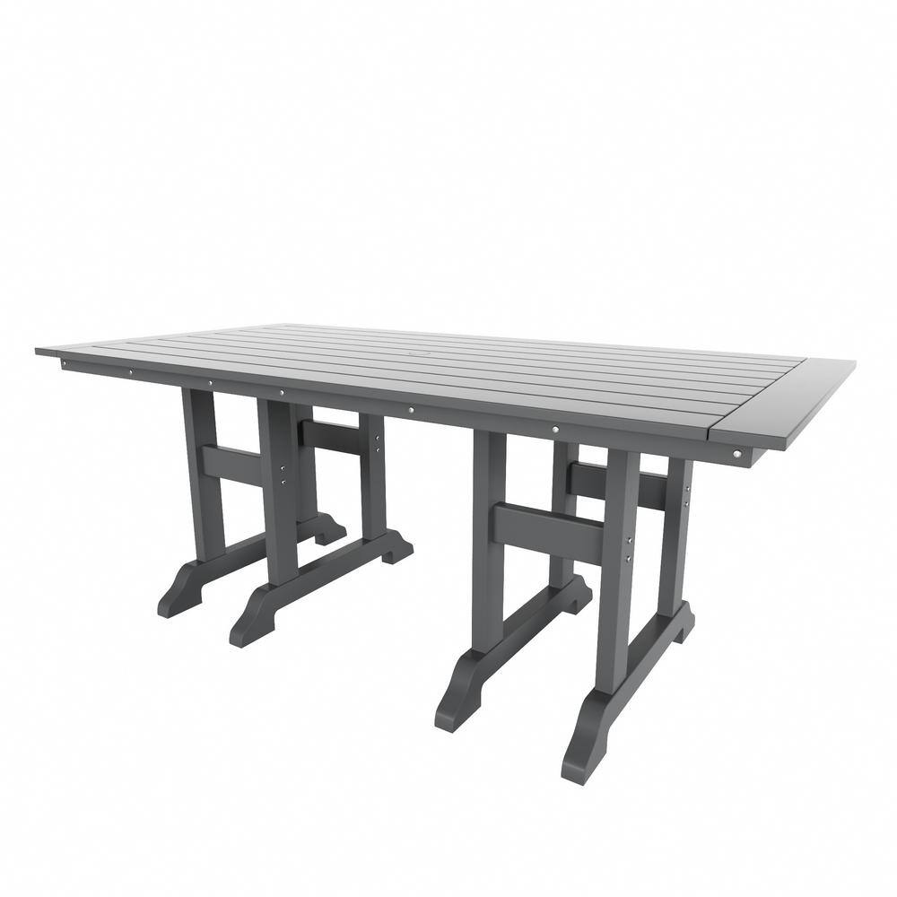 WESTIN OUTDOOR Hayes 71 in. All Weather HDPE Plastic Outdoor Dining ...