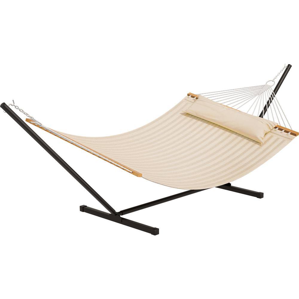 DEXTRUS 2-Person 12 ft. Free Standing Metal Hammock Stand with ...