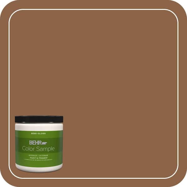 BEHR PREMIUM PLUS 8 oz. #S240-7 Leather Work Semi-Gloss Interior ...