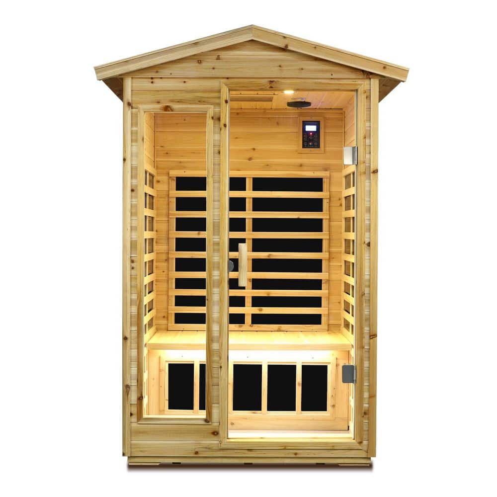 2-Person Outdoor Hemlock Infrared Sauna WXLT632S00010 - The Home Depot