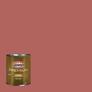 Glidden Premium 1 qt. PPG1057-6 Sienna Red Satin Interior Latex Paint ...