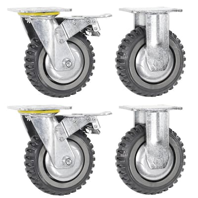 Industrial & Scientific Trolley Wheels With PU Rubber Locking Trolley ...