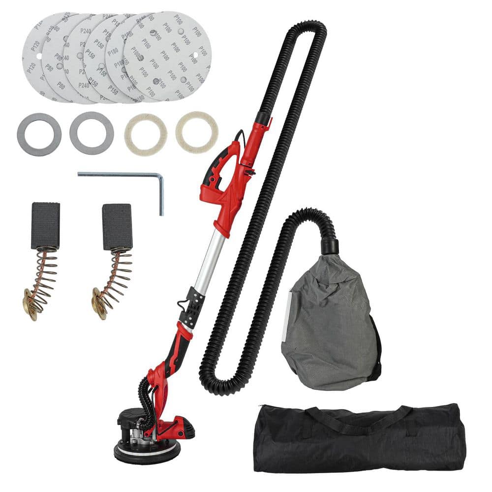 Tatayosi 7.27 Amp 70.87 in. Corded Variable Speed Drywall Sander with Vacuum Dust Collection and ...