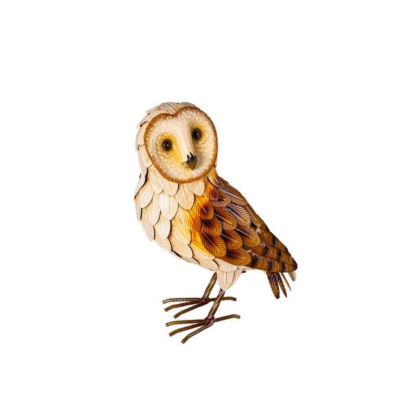 Evergreen Enterprises Metal Brown Barn Owl Garden Statue 47M5469 - The ...