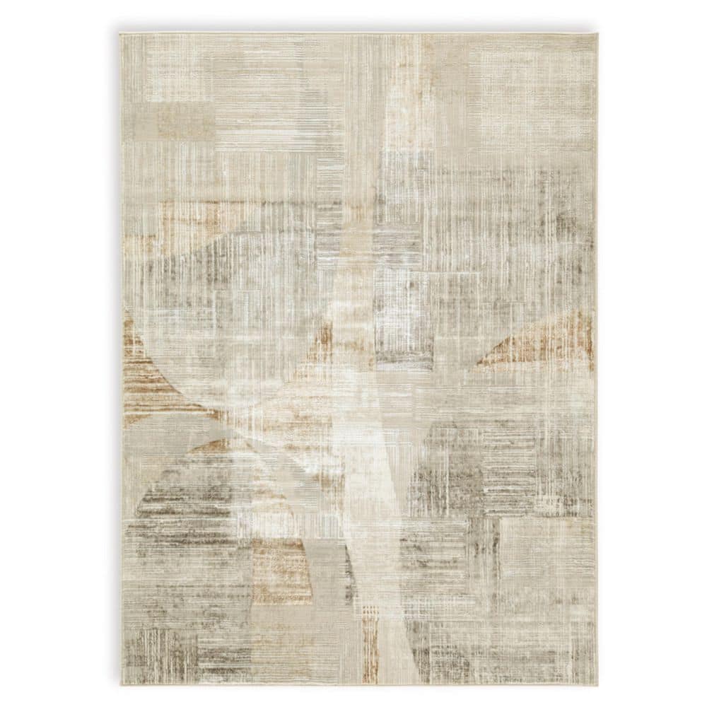 Signature DESIGN BY ASHLEY Truward Beige 5 ft. x 7 ft. Abstract Area ...