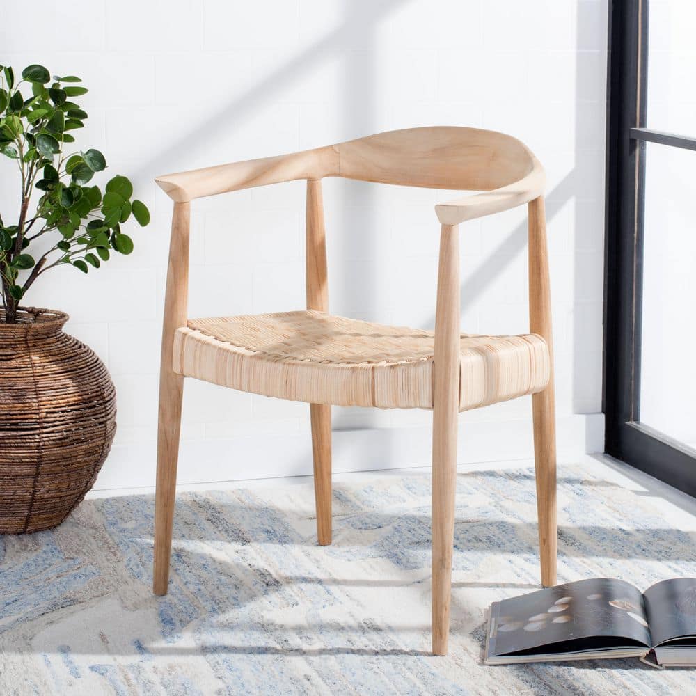 SAFAVIEH Renga Rattan Natural Arm Chair ACH1006A - The Home Depot